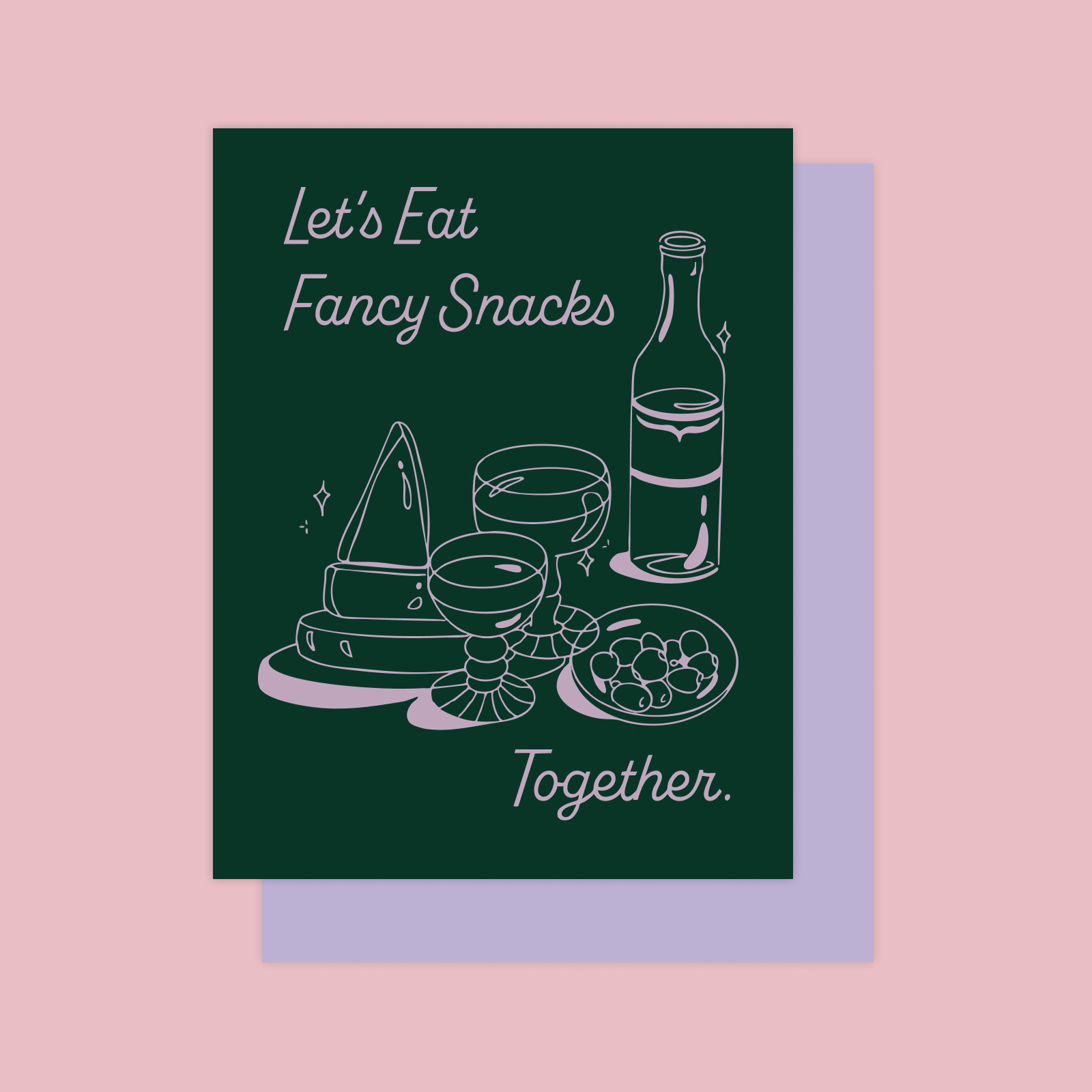 Let's Eat Fancy Snacks - Invitation / Greeting Card – Mel Andrel